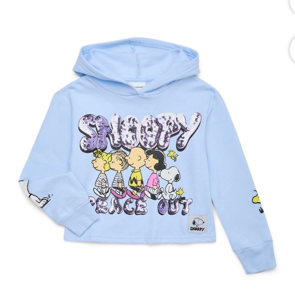 Peanuts | Shirts & Tops | Peanut Girls Snoopy Peace Out Long Sleeve ...